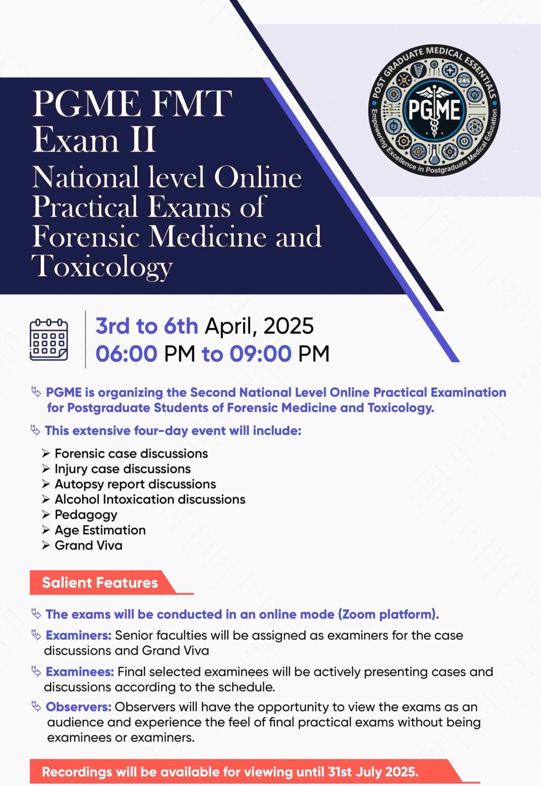 Forensic Medicine Registration for Examinee - pgmetheessentials